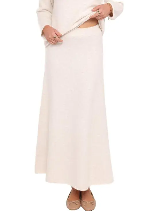 PETAL & PUP Willis Maxi Sweater Skirt - Cream