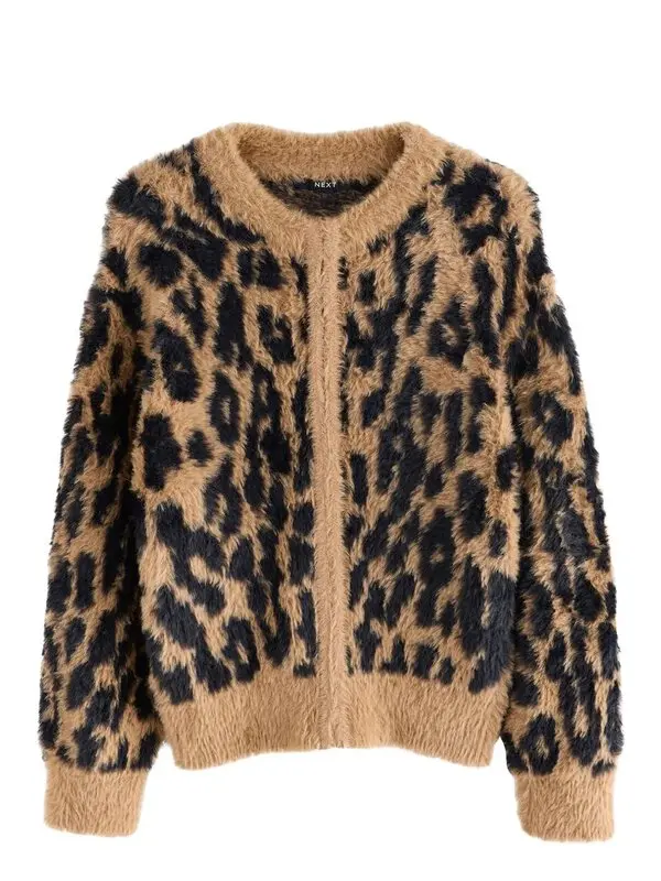 NEXT Printed Fluffy Cardigan - Animal