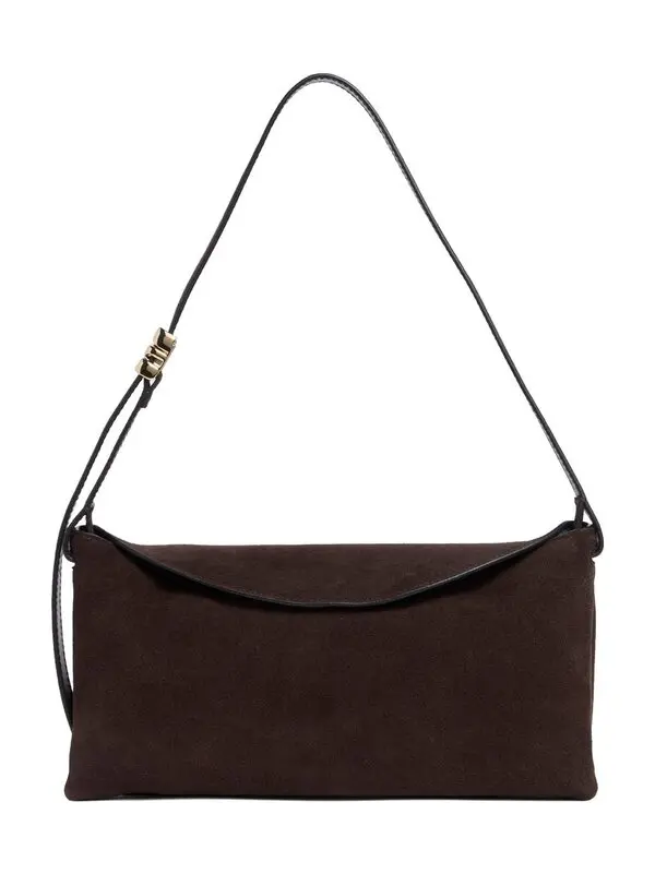 Madewell Suede Shoulder Bag - Dark Carob