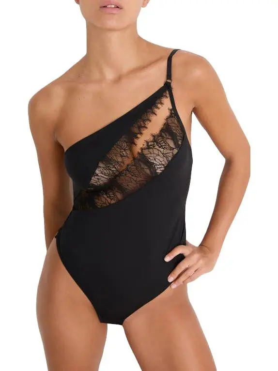 ETAM Mysterieuse Lace Inset Bodysuit - Black