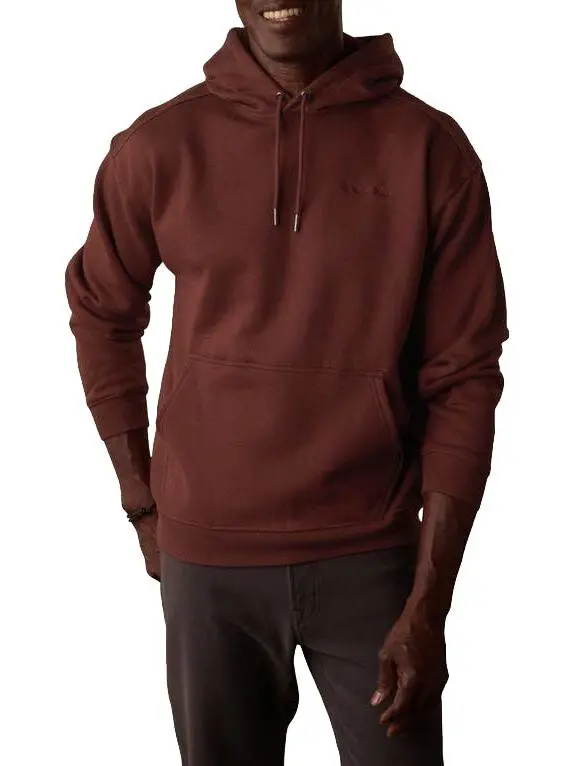THE NORMAL BRAND Embroidered Fleece Hoodie - Cocoa