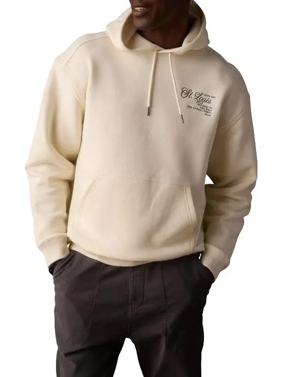 THE NORMAL BRAND Embroidered Fleece Hoodie - Ivory