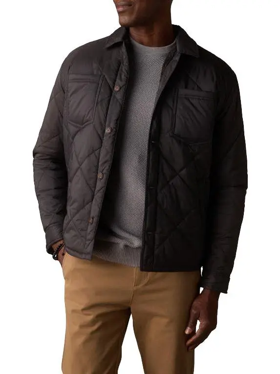 THE NORMAL BRAND Quilted Jacket With Fleece Lining - Charcoal