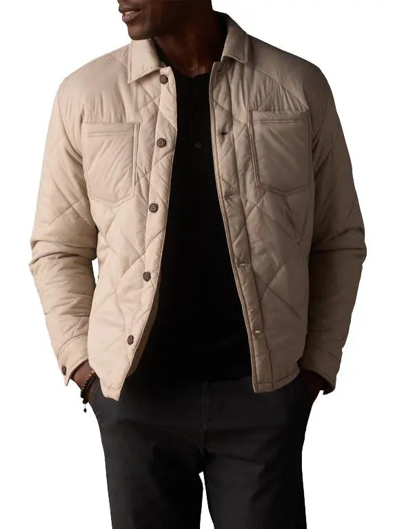 THE NORMAL BRAND Quilted Jacket With Fleece Lining - Fawn