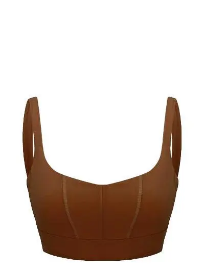 PCFG Bra With Stitch Detail - Brown