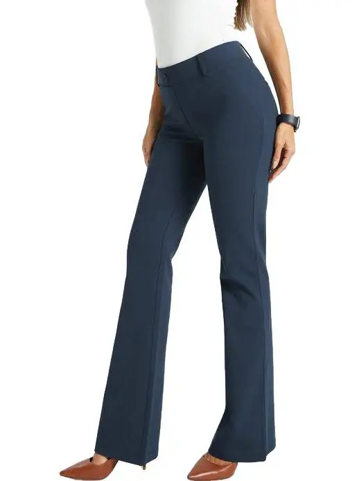 Betabrand Two-pocket Bootcut Dress Pant Yoga Pant - Navy