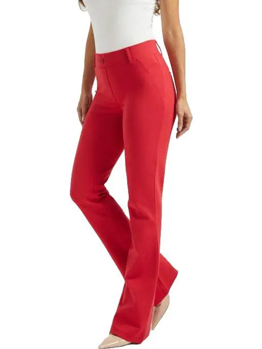 Betabrand Two-pocket Bootcut Dress Pant Yoga Pant - Red