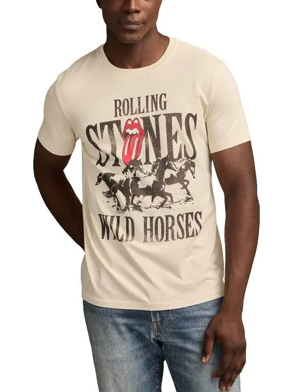 Lucky Brand Rolling Stones Wild Horses Cotton Graphic T-shirt - Silver Birch