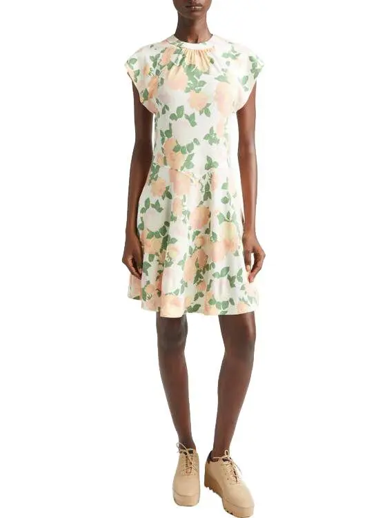 Stella McCartney Peony Printed Dress - Multicolor Pink
