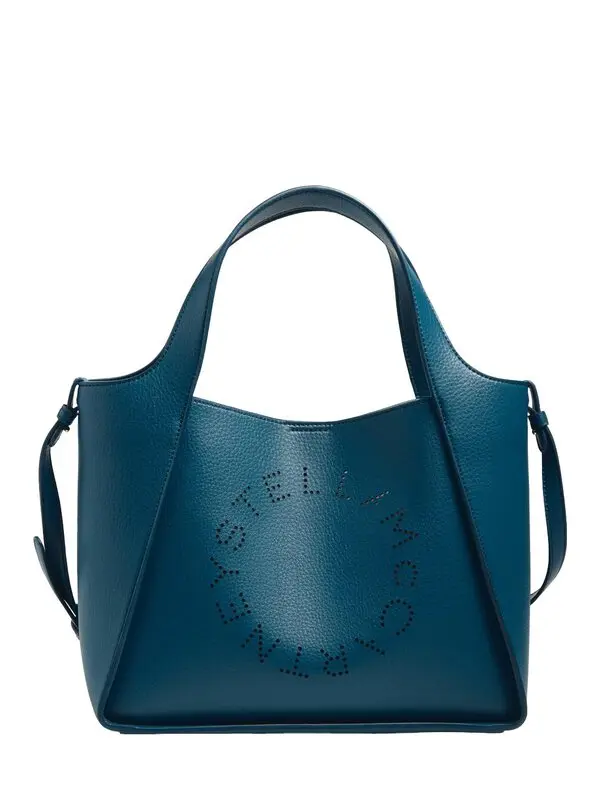 Stella McCartney Perforated Logo Faux Leather Tote - Teal