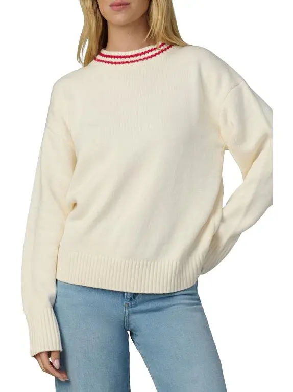 Joe's Jeans Benson Tipped Crewneck Sweater - Ecru