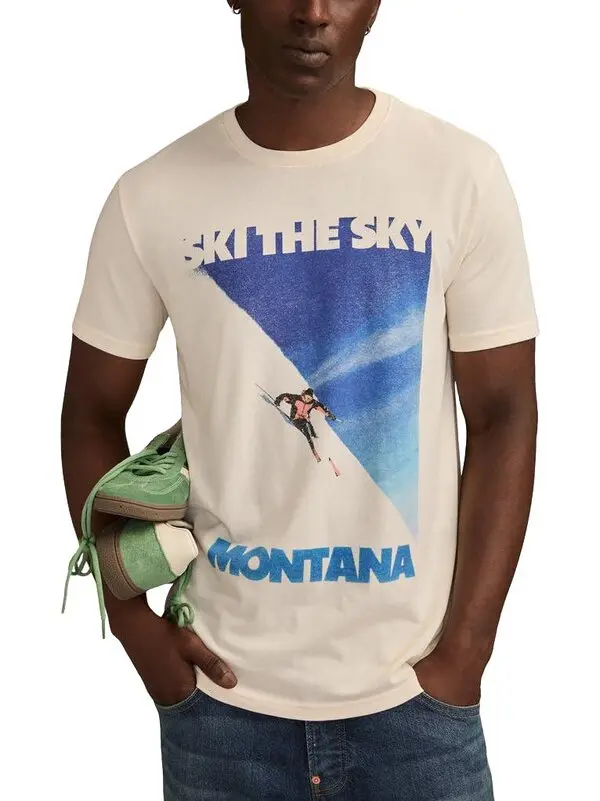 Lucky Brand Ski Montana Graphic T-shirt - Turtledove