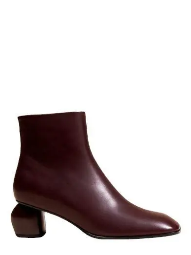 MI/MAI Tadao Low Heel Ankle Boots - Burgundy