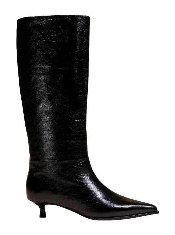 MI/MAI Vivienne Crinkled Boots - Black