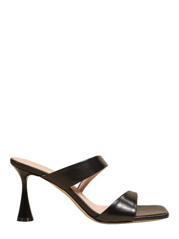 MI/MAI Tara Square Toe High Heel Mule - Black
