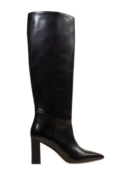 MI/MAI Tracey Wide Heel Long Boots - Black