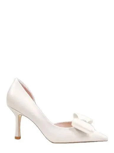 MI/MAI Iris Leather Pumps - White