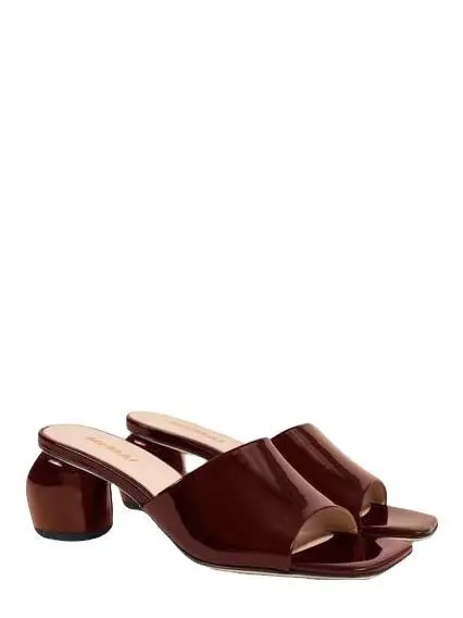 MI/MAI Gemma Low Heel Mule - Burgundy