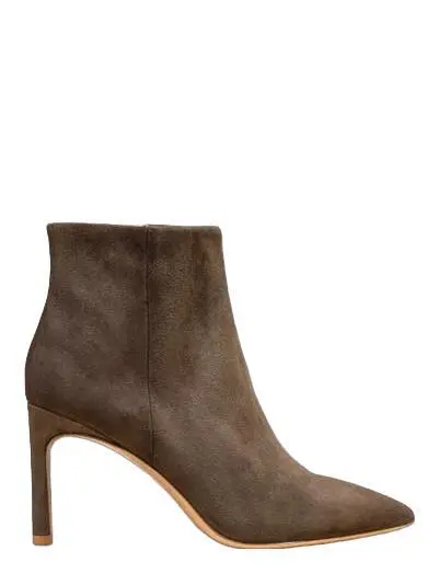 MI/MAI Noura Pointed Toe Ankle Boots - Khaki
