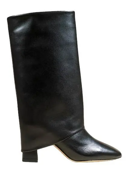 MI/MAI Noumea Mid-calf Turn Up Boots - Black