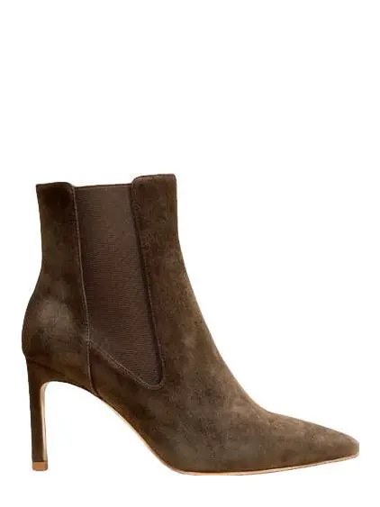 MI/MAI Dora Suede Ankle Boots - Khaki