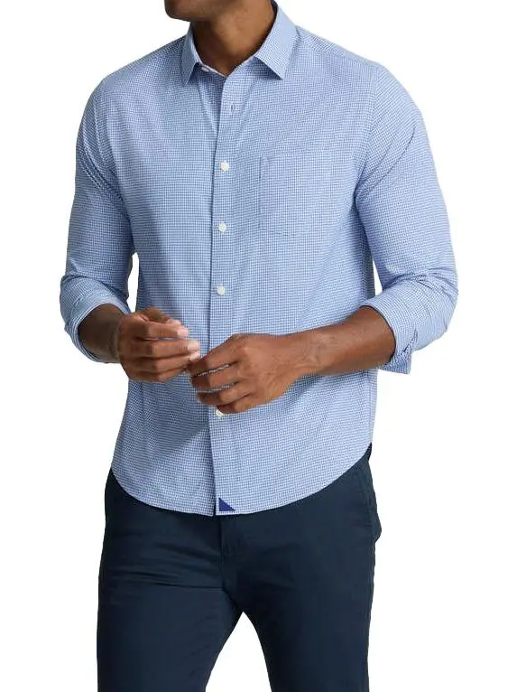 UNTUCKIT Lafior Check Performance Button-up Shirt - Blue