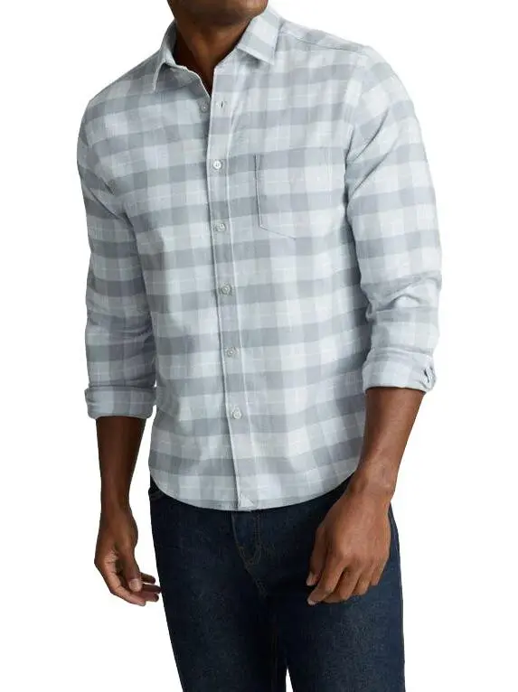 UNTUCKIT Brightlake Check Performance Flannel Button-up Shirt - Grey
