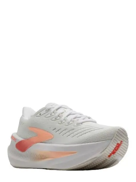 Brooks Glycerin Max 2 Hybrid Running Shoe - White/coral/peach