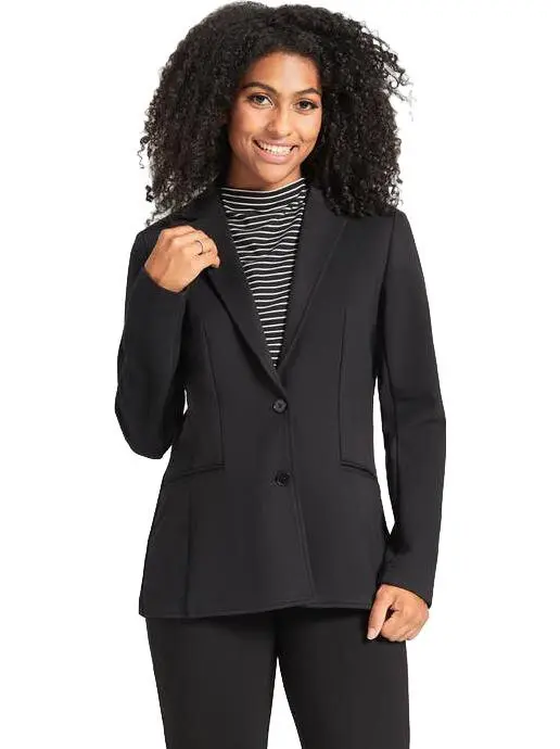 Betabrand Classic Stretch Ponte Blazer - Black