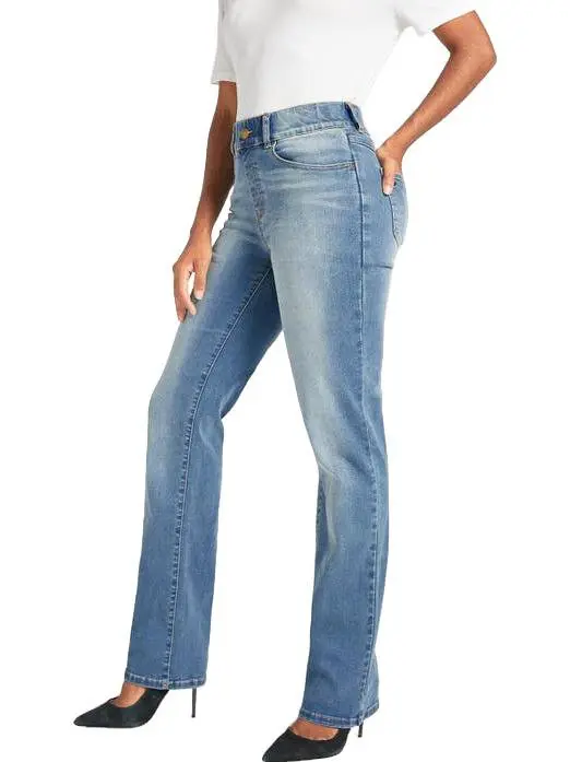 Betabrand Signature Mid-rise Straight Denim - Sonora Wash