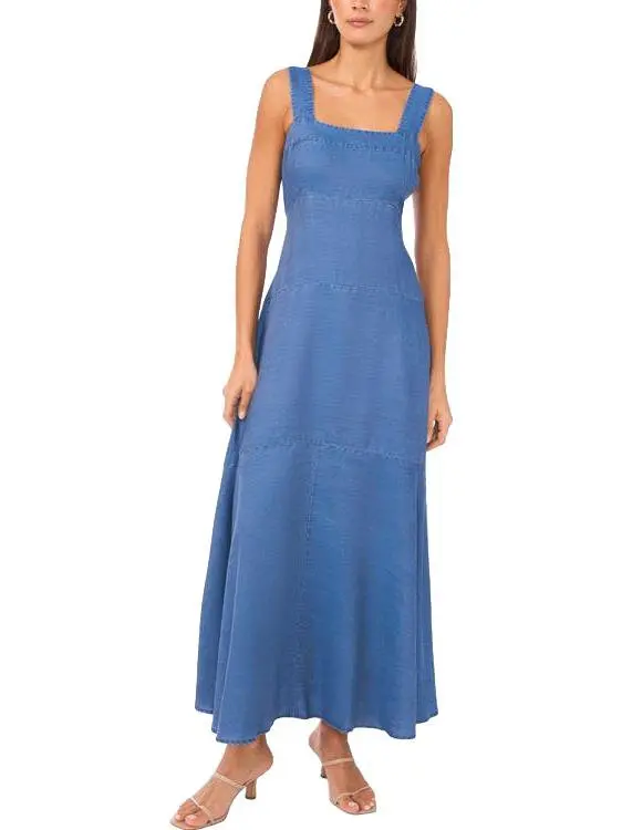 Vince Camuto Square Neck Maxi Dress - Chambray Blue