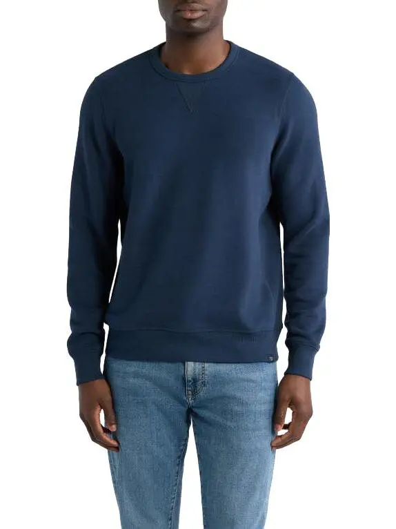 Mack Weldon Ace Cotton Blend French Terry Crewneck Sweatshirt - Total Eclipse