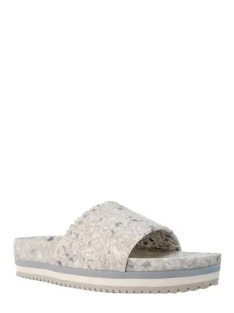 FLEKS East Beach Platform Slide Sandal - Faded Denim