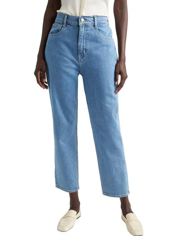 St. John Isabel High-waist Straight-leg Jeans - Light Denim Wash