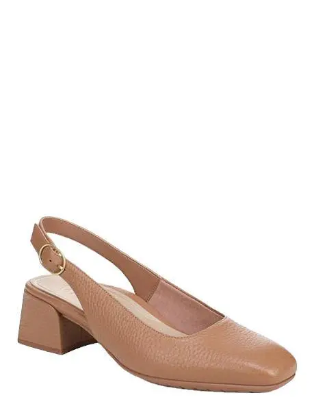 Vionic Reyes Block Heel Slingback Pump - Mocha Mousse
