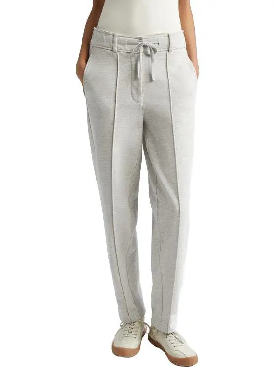 Derek Lam 10 Crosby Heloise Slim Pleated Cotton Sweatpants - Grey