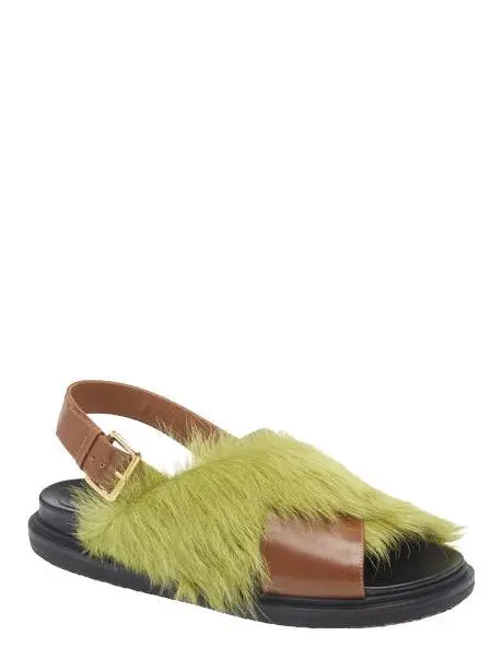 Marni Fussbett Crisscross Slingback Sandal - Green