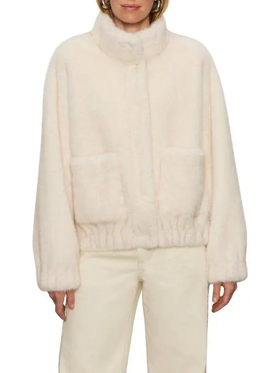 Sanctuary Coco Faux Fur Jacket - Almond Cream