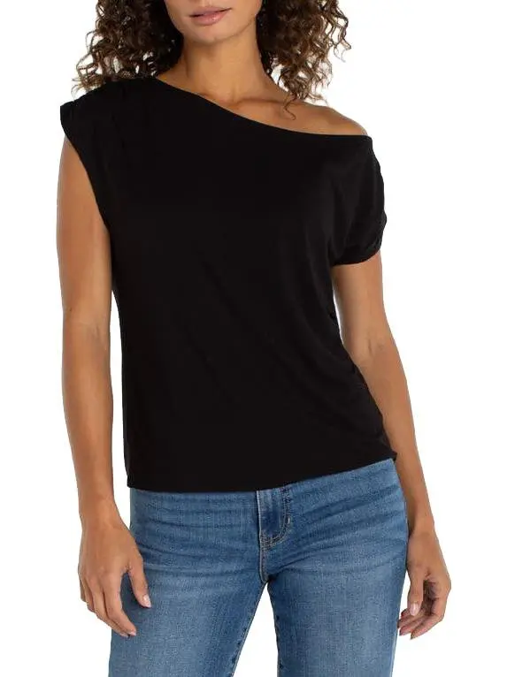 LIVERPOOL One-shoulder Top - Black