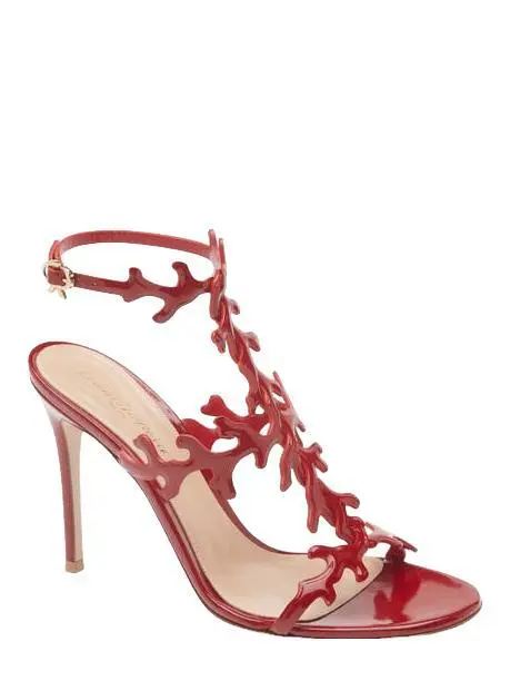GIANVITO ROSSI Ocean Ankle Strap Sandal - Rouge