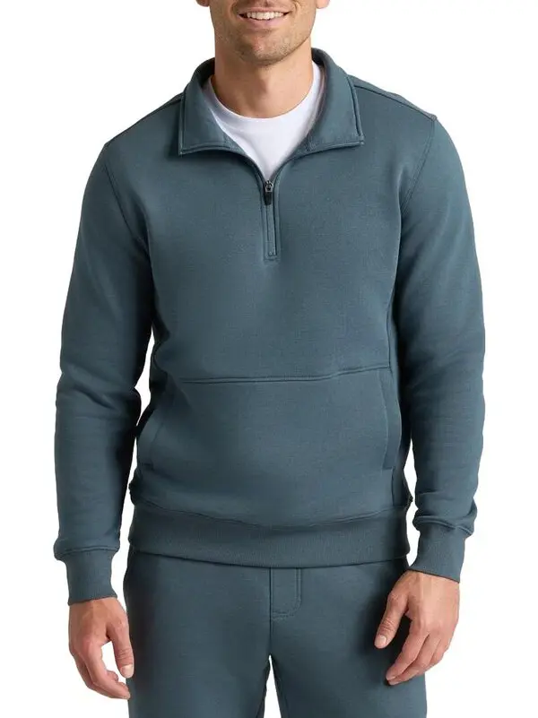 True Classic Fleece Quarter Zip Sweatshirt - Neptune