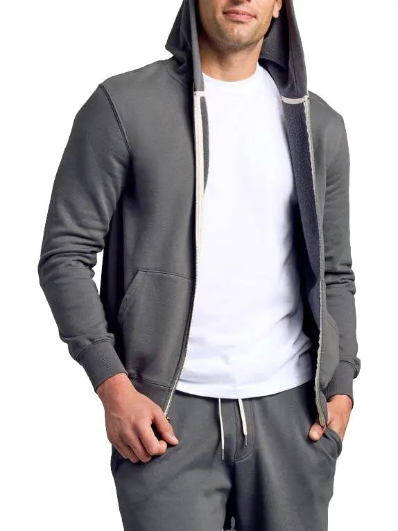 True Classic Fleece Zip Hoodie - Carbon