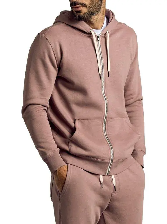 True Classic Fleece Zip Hoodie - Slate Mauve