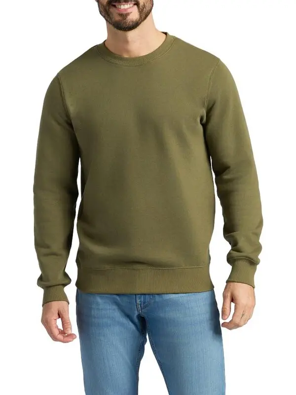 True Classic Fleece Crewneck Sweatshirt - Military Green