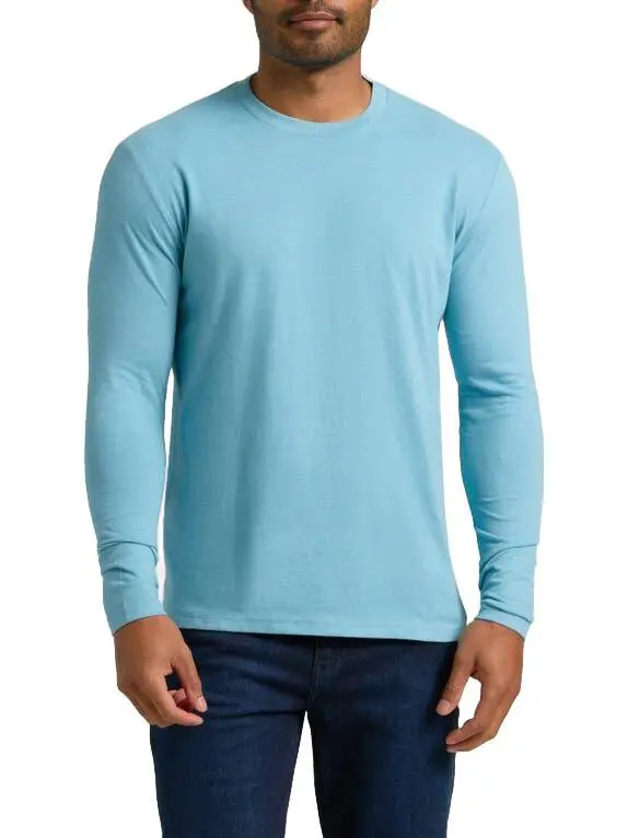 True Classic Classic Long Sleeve Crewneck T-shirt - Heather Voyager