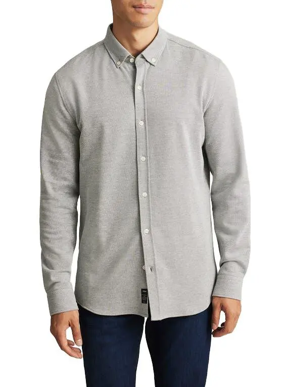 MAVI Textured Cotton Blend Button-down Shirt - Urban Chic