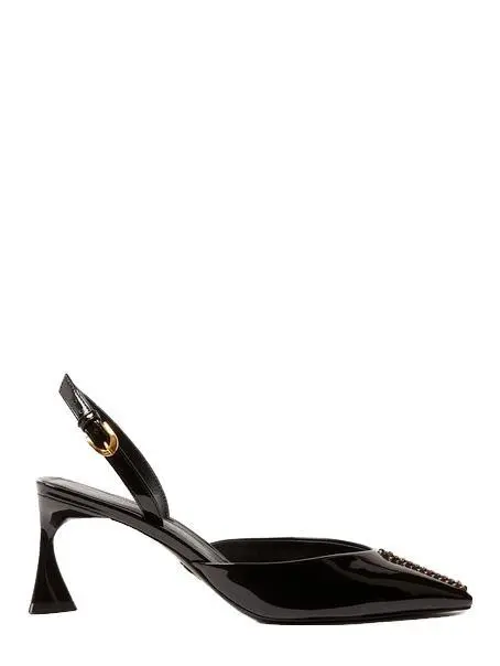 Stella McCartney Elsa Patent Slingbacks - Black