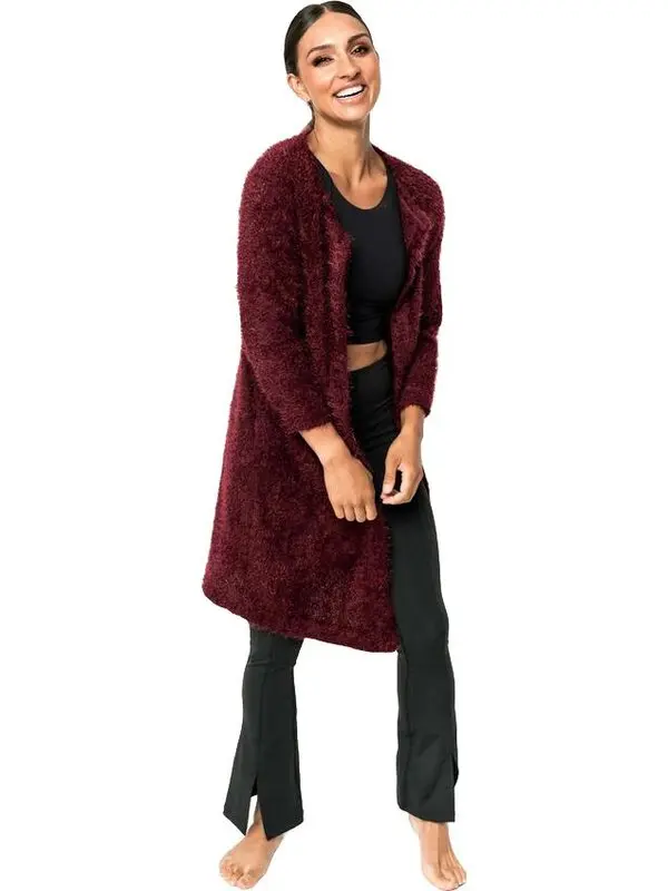 HEARTGLASS Sweater Cardigan - Burgundy / Red