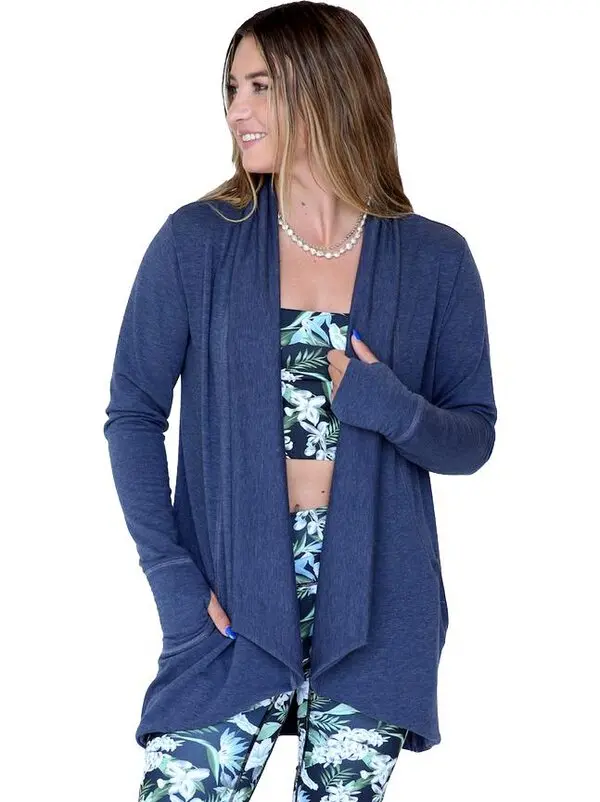 HEARTGLASS Daily Wrap Cardigan - Navy / Blue