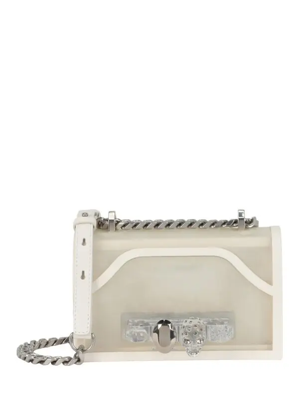 Alexander McQueen Mini Jeweled Shoulder Bag - White